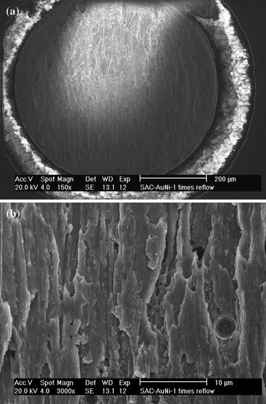 Multiple reflow study of ball grid array (BGA) solder joints on Au/Ni ...