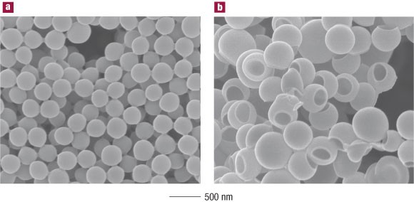 Polymer hollow particles with controllable holes in their surfaces ...