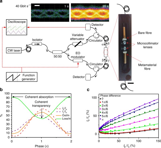 Fibre-optic metadevice for all-optical signal modulation based on ...