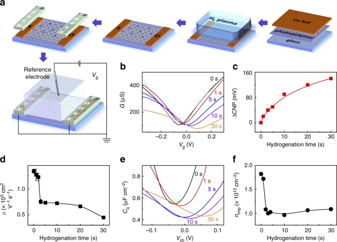 Quantum and electrochemical interplays in hydrogenated graphene ...