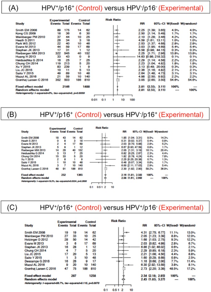 Meta analysis: HPV and p16 pattern determines survival in patients with ...