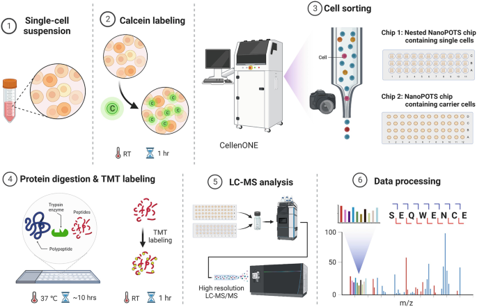 Microfluidic Sample Preparation for Multiplexed Single-Cell Proteomics Using a Nested Nanowell ...