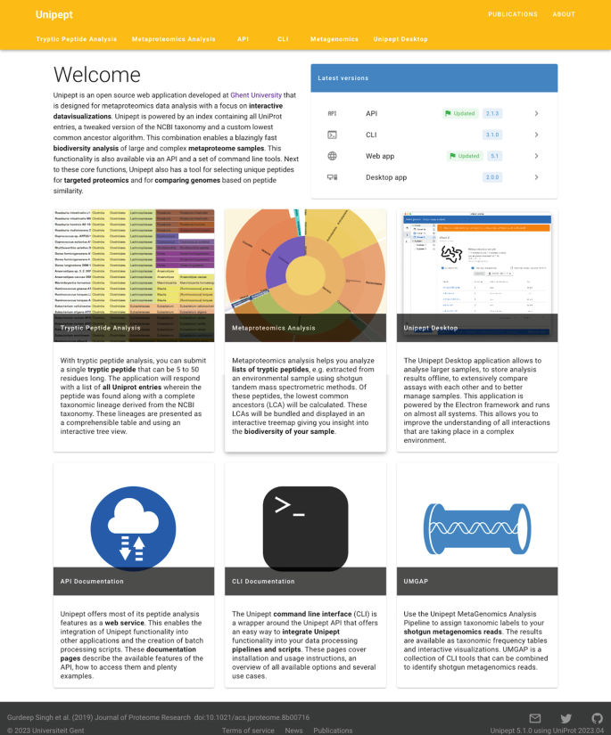Biodiversity Analysis of Metaproteomics Samples with Unipept: A ...