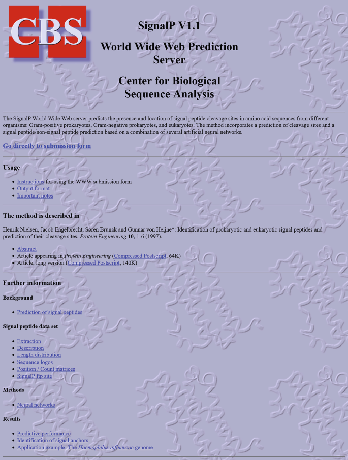 SignalP: The Evolution of a Web Server | SpringerLink