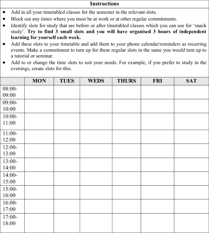 Time for Learning | SpringerLink