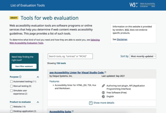 Tools for Novice and Expert Accessibility Professionals: Requirements ...