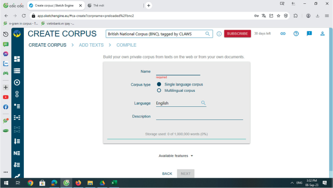 Building a Corpus for Teaching and Learning a Second Language by Using Sketch Engine | SpringerLink
