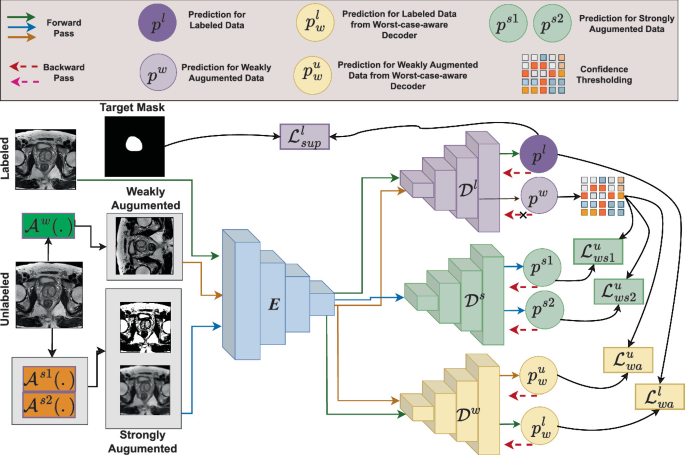 Decoupled Training for Semi-supervised Medical Image Segmentation with Worst-Case-Aware Learning ...