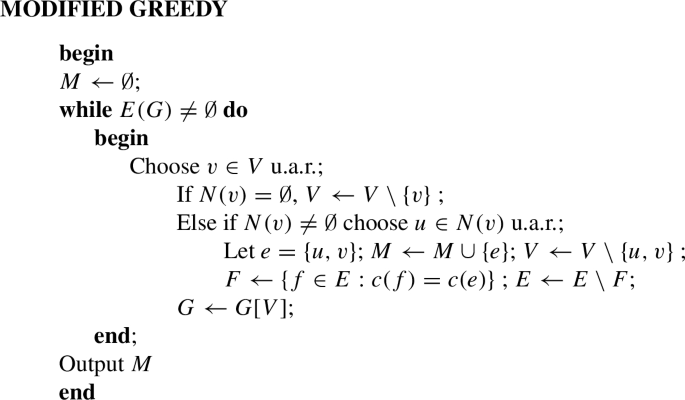 Rainbow Greedy Matching Algorithms | SpringerLink