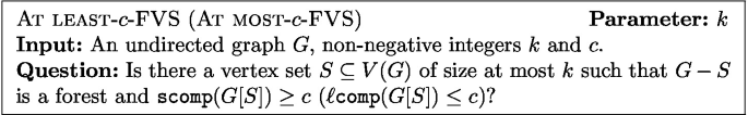 Parameterized Complexity of Feedback Vertex Set with Connectivity Constraints | SpringerLink