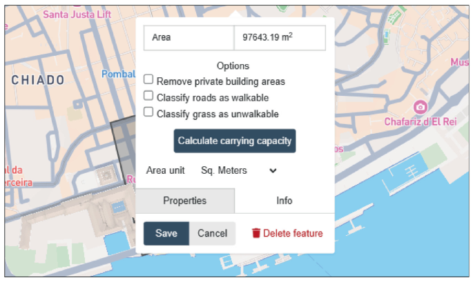 A Carrying Capacity Calculator for Pedestrians Using OpenStreetMap Data ...