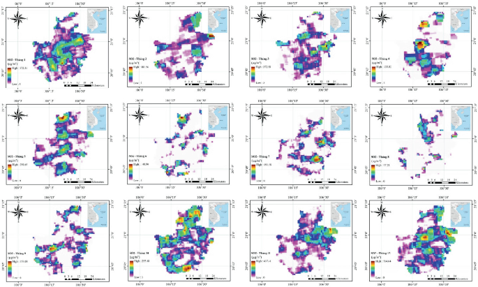 Mapping the Spatial Distribution of Air Pollutants in Hai Duong ...