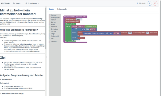 A Free and Open Web-Based IDE for the Sphero Bolt | Springer Nature Link