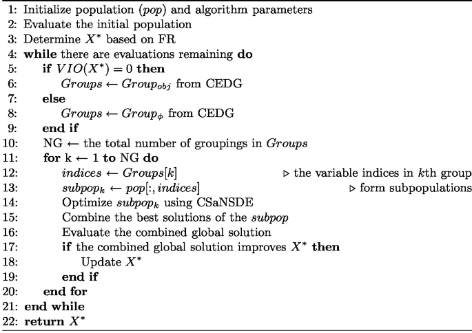 A Novel Cooperative Co-Evolutionary Algorithm for Large-Scale Constrained Optimization ...