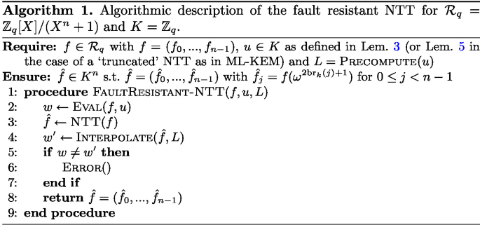 A Fault-Resistant NTT by Polynomial Evaluation and Interpolation ...