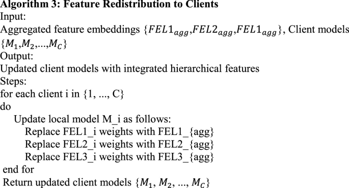 Feature Exchange Federated Learning (FEFL) with Hierarchical Feature ...
