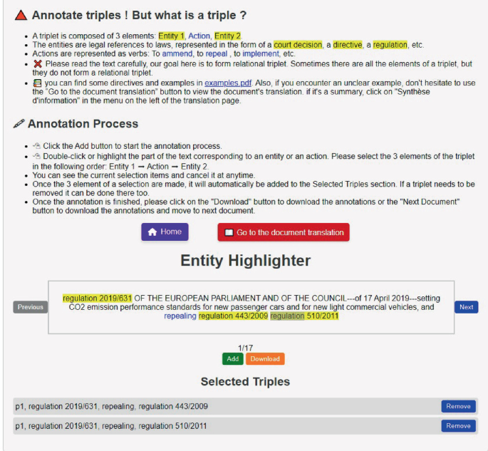 EUR-Lex-Triples: A Legal Relation Extraction Dataset from European ...