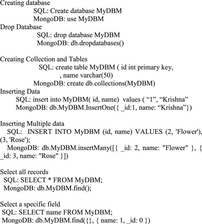 Graph Database: Comparative Study of RDBMS Versus NoSQL | Springer ...