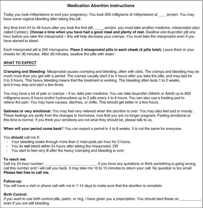 Management of Early Pregnancy Loss and Medication Abortion Using ...