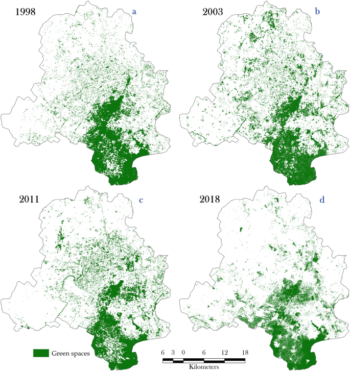 Morphological Patterns of Competing Urban Green Spaces in Megacity: A ...