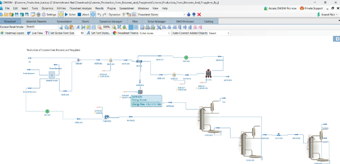 Simulation and Optimization of Cumene Production Process Using DWSIM ...