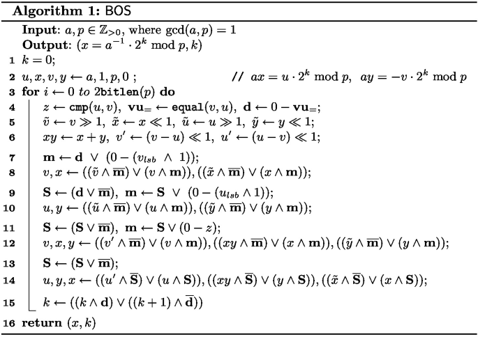 Improved Constant-Time Modular Inversion | SpringerLink