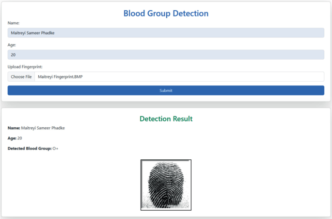 Fingerprint Based Blood Group Detection Using CNN | Springer Nature Link