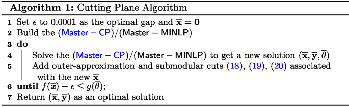 Constraint Programming-Based Cutting Plane Algorithm for a Combination ...