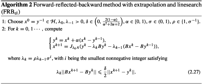 Forward-Reflected-Backward Method with Extrapolation and Linesearch for Monotone Inclusion ...