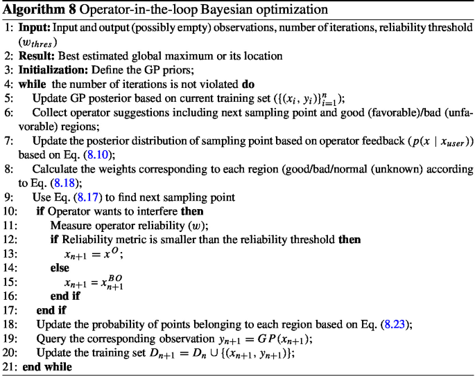 Operator-In-The-Loop Bayesian Optimization Toward Optimal Process Operation | Springer Nature ...