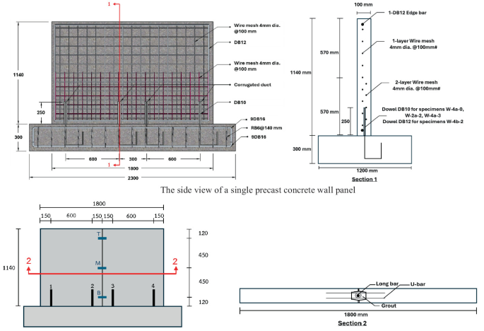 Cyclic Load Tests on Precast Concrete Walls with Looped Bars Associated ...