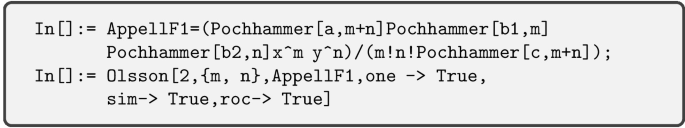 Olsson.wl: A Mathematica Package for the Computation of Linear Transformations of Multivariable ...