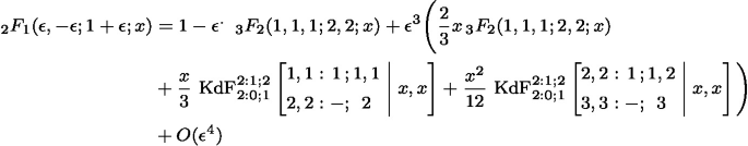 Epsilon-Expansion of Multivariable Hypergeometric Functions Appearing in Feynman Integral ...