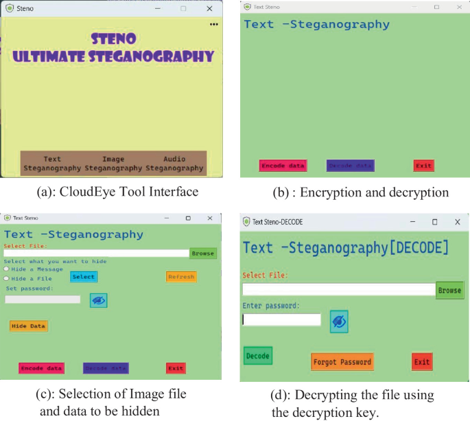 Cloud Eye: A Tool to Secure Text, Images and Audios Using Steganography | SpringerLink