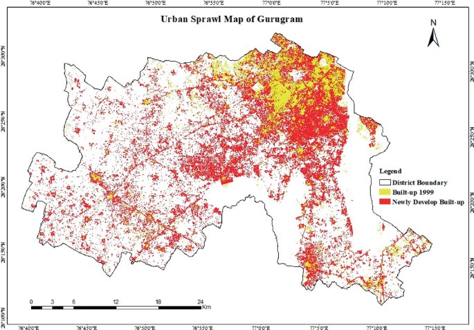 Spatiotemporal Change Analysis of Urbanization in Gurugram District of ...