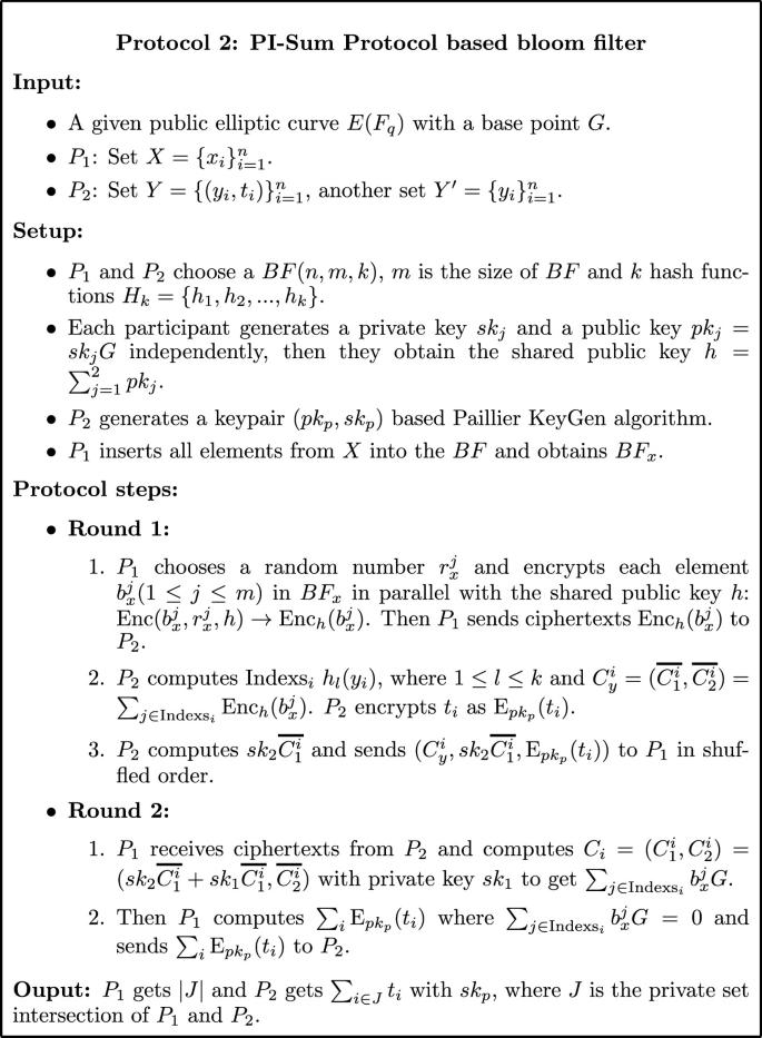 Practical Private Intersection-Sum Protocols with Good Scalability | SpringerLink