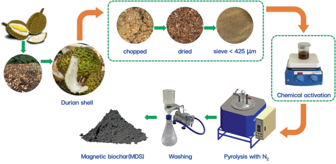 One-Step Synthesis of Magnetic Biochar from Durian Shell Via K2FeO4 Activation for Lead Removal ...