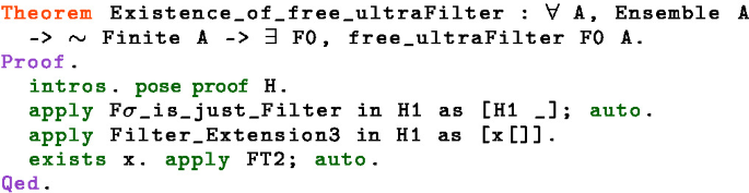 Formalization of the Filter Extension Principle (FEP) in Coq | SpringerLink