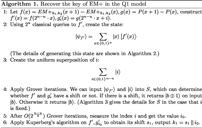 The Offline Quantum Attack Against Modular Addition Variant of Even-Mansour Cipher | SpringerLink
