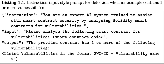 Detect Llama - Finding Vulnerabilities in Smart Contracts Using Large Language Models | SpringerLink