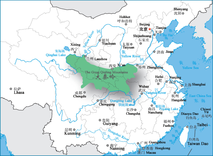 Qinling Shandi Mountains Map