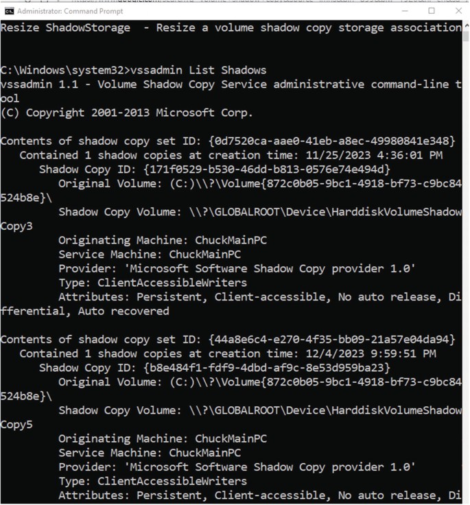 Windows Shadow Copy | SpringerLink