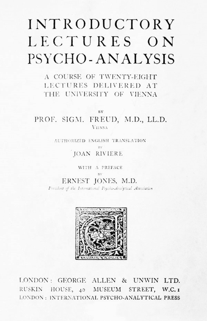 Introductory Lectures on Psychoanalysis (1917) | SpringerLink
