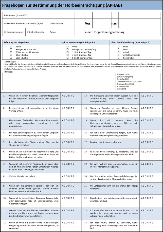 Entwicklung und Anwendung einer APHAB-Datenbank | SpringerLink