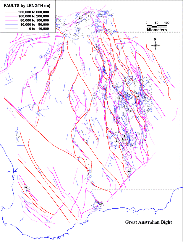 Distribution of orogenic gold deposits in relation to fault zones and ...