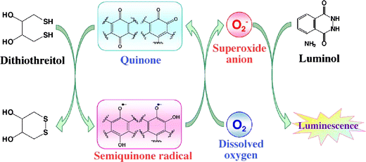 Chemiluminescence assay for quinones based on generation of reactive ...