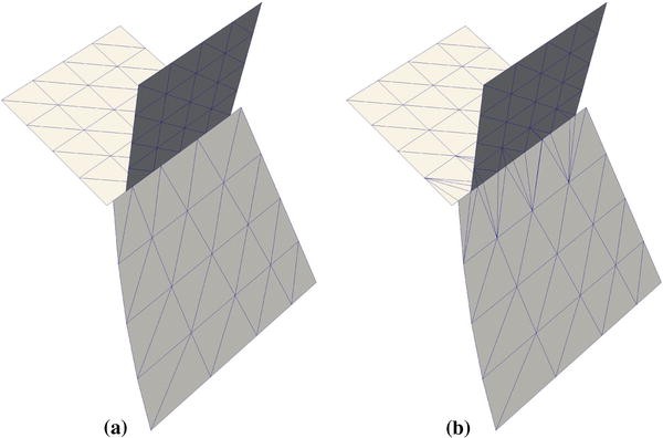 A reliable triangular mesh intersection algorithm and its application in geological modelling ...