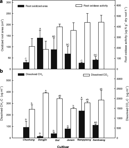 Importance of rice root oxidation potential as a regulator of CH4 ...