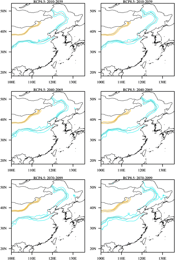 Changes of the transitional climate zone in East Asia: past and future ...