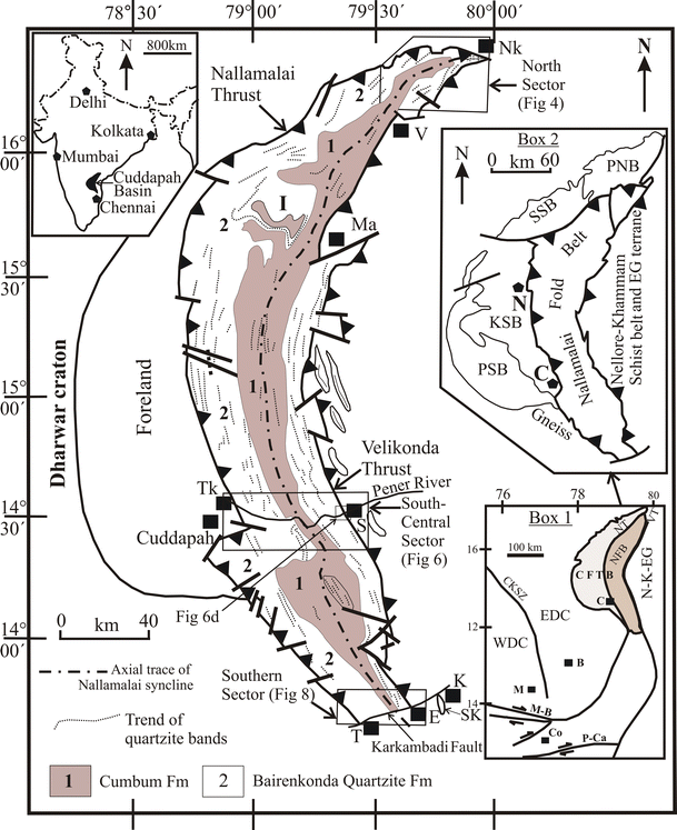 Tectonics in the Cuddapah fold-thrust belt in the Indian shield, Andhra ...